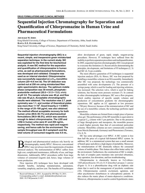 Pdf High Throughput Reagent Saving Sequential Injection Assay Method