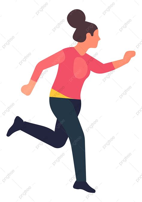 Menina Fugindo Correr Pressa Png Desenho Animado Perigo Medo Imagem