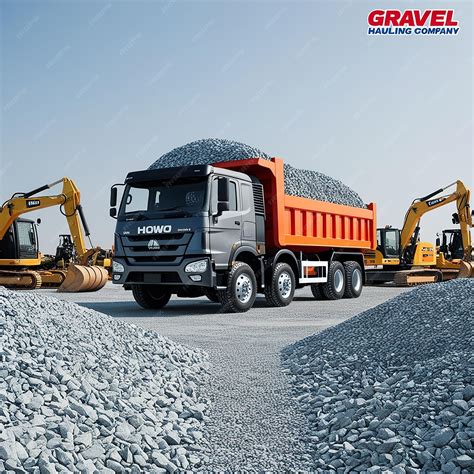 A Gravel Hauling Company With A Haul Truck Loaded With Gravel Premium