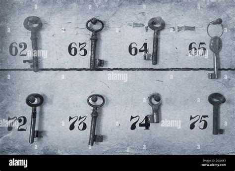 Vintage Keys With Numbers Stock Photo Alamy