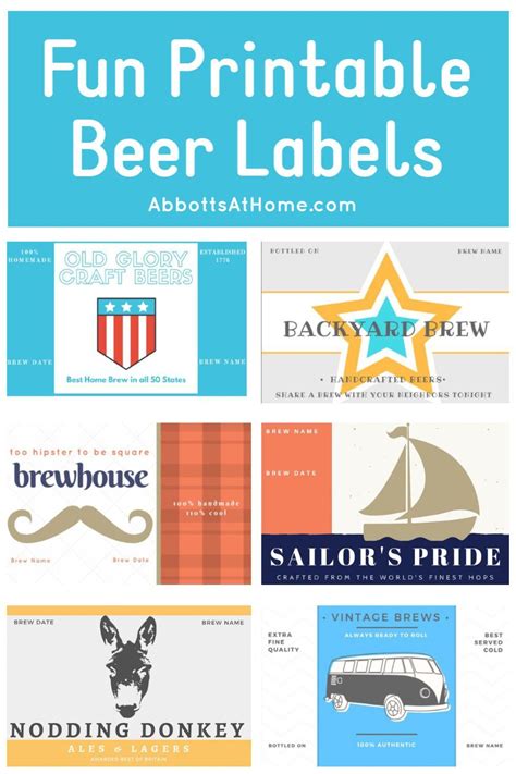 Diy Projects For Your Home Home Brewing Beer Label Printable Beer