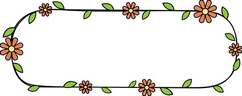 Rectangle Flower Frame Pngs For Free Download