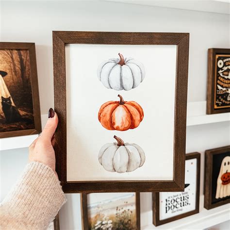 Pumpkin Trio Framed Wood Sign Knotty Design Co