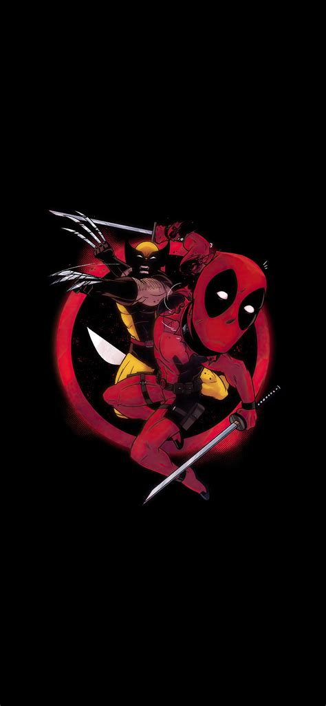 1125x2436 Deadpool And Wolverine Sketch Artwork Iphone Xs Iphone 10
