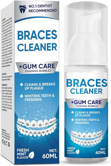 Braces Cleaner Braces Cleaner Foam For Teeth Whitening And Clean Metal Brackets