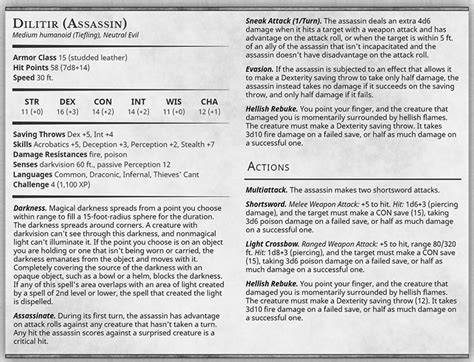 Dandd 5e 2014 Stat Blocks For Monsters Ive Used In 5e Now W Notes