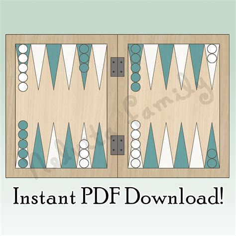 Instant Download Backgammon Board Game Printable Pdf Etsy Australia