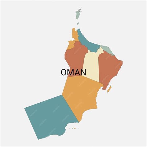 Oman Vector Map With Administrative Divisions Premium Vector