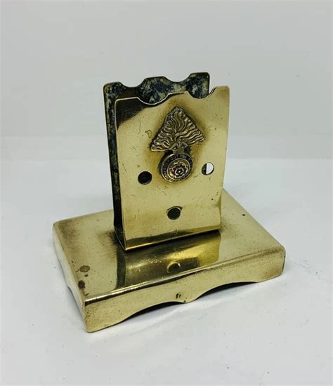Ww1 Royal Fusiliers London Brass Mess Table Matchbox Holder Trench