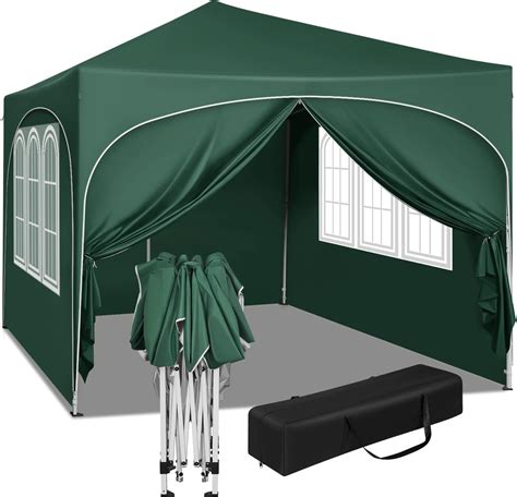 Woltu Gazebo Pieghevole Da Giardino Gazebo Impermeabile Pop Up Da 3x3m