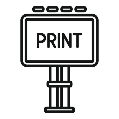 Billboard Print Icon Outline Vector Printer Machine 21502866 Vector Art At Vecteezy