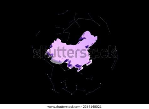 Network Technology China Map Data Transmission Stock Illustration