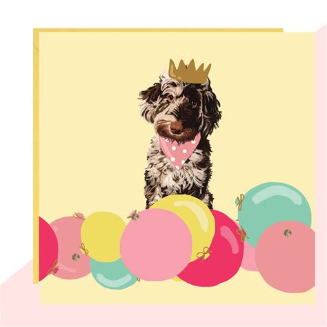 Cockapoo Birthday Card Finished With Hand Crafted Crystals Etsy Uk