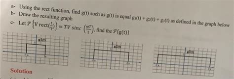 Solved A Using The Rect Function Find G T Such As G T Is