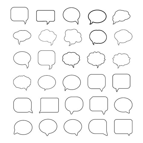 Premium Vector Blank Empty Speech Bubbles Vector
