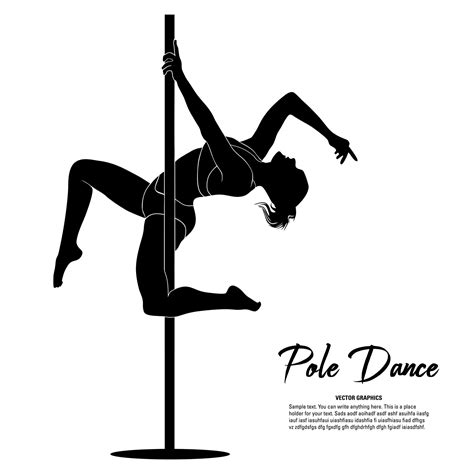 Silhouette Of Sexy Woman Pole Dancer Acrobatic On Pole Vector Illustration 22600730 Vector Art