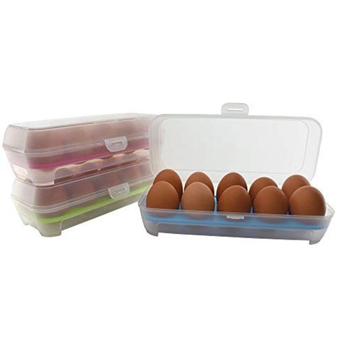 Eggsafe Egg Storage Container 3 Pack Covered Egg Keeper Stores And