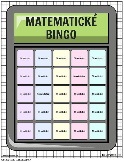 Zábavné Matematické Bingo Storyboard By Cs Examples