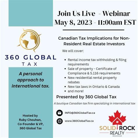 Realestate Homebuyers Team Tax Realtors Canada Internationaltax 360globaltax Webinar