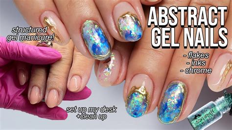 Abstract Gel Nails Structured Gel Manicure Watch Me Work Youtube
