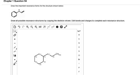 SOLVED: Chapter Question 54 Draw the important resonance forms for the structure shown below ...