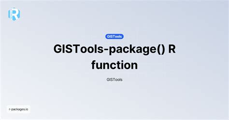 Gistools Package R Function From Gistools R Packages