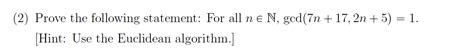 Solved Prove The Following Statement For All Chegg