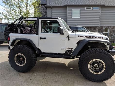 White Jeep Wrangler With 42 Inch Tires 2 Door Stretched On 42s Jeep