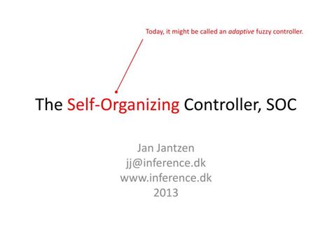 ppt the self organizing controller soc powerpoint presentation free