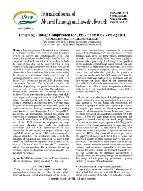 Image Compression Using Verilog Pdf Data Compression Signal