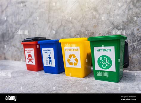 The Concept Of Waste Classification For Recycling Collection Of Bins The Concept Of Waste Classification For Recycling Collection Of Bins