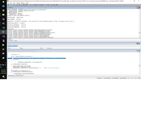 C Access Violation Exception From Dump Is There Any Way To See Because Of Which Variable It