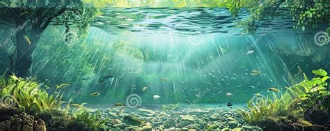 A Safe Planet Backdrop Showcasing A Serene River Ecosystem With Clear