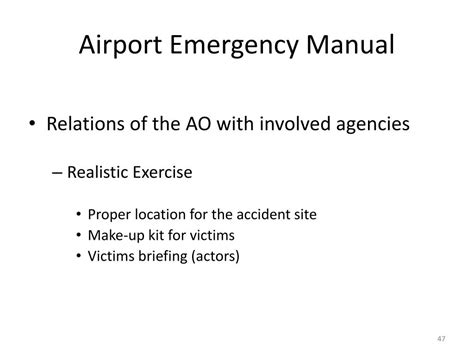 Ppt Airport Emergency Planning The Airport Emergency Manual