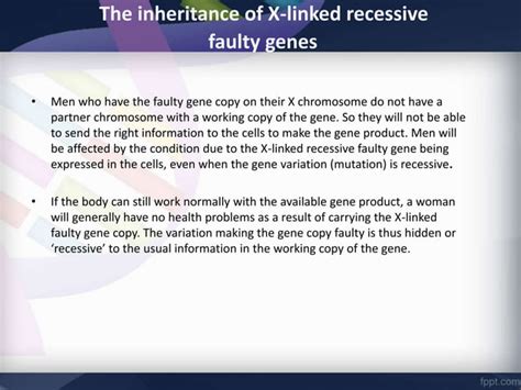 Sex Linked Recessive Inheritence Pptx Blood Disorders Diseases
