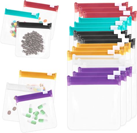 18 Pcs Pill Pouch Bags Zippered Pill Pouch Set Self Sealing Travel Medicine