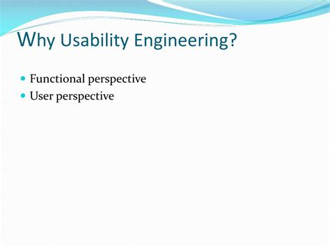 Ppt Usability Engineering And Its Role In Software Industry