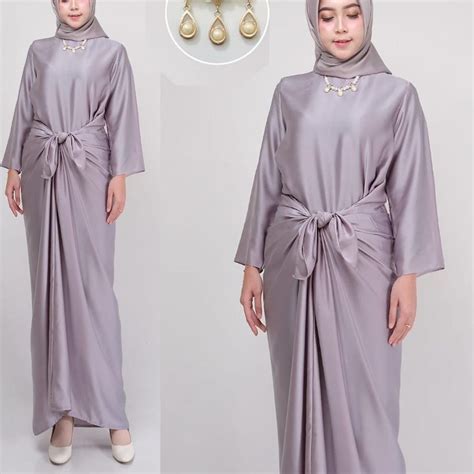 Ready Kaftan Ikat Polos Cintami Baju Shopee Malaysia