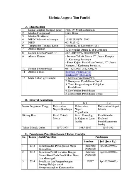 Cv Prof Muchlas Samani Pdf