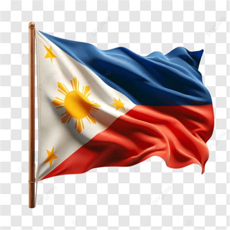 Flag Of Philippines Waving In The Wind Flag Of Philippines Waving In