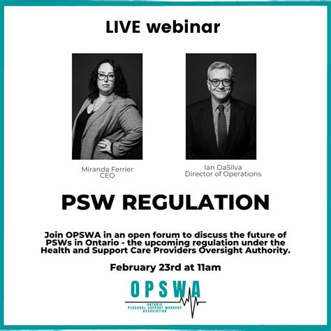 Psw Pswregulation Opswa Healthcare Miranda Romanowicz