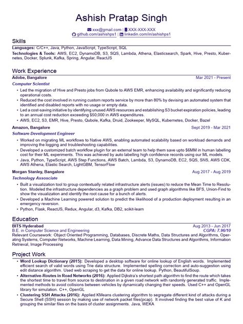 Ashish Pratap Singh Resume Pdf Amazon Web Services Cluster Analysis