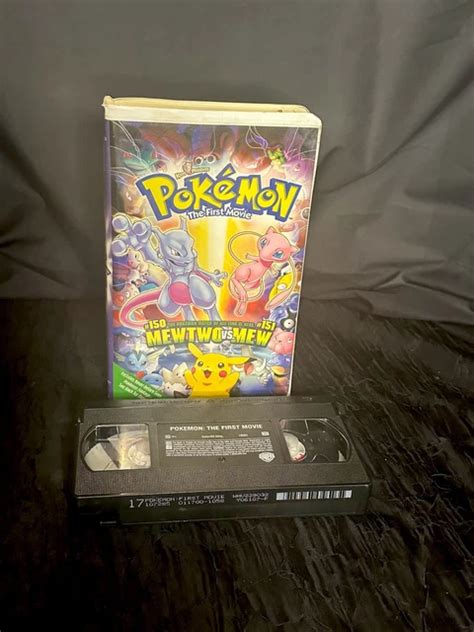 Pokemon The First Movie Mewtwo Vs Mew Vhs Tape In Clamshell Case Wb