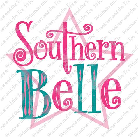 Southern Belle Png Clipart Digital Download T Shirt Design Png
