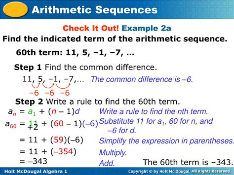 PPT Arithmetic Sequences PowerPoint Presentation Free Download ID 1985946