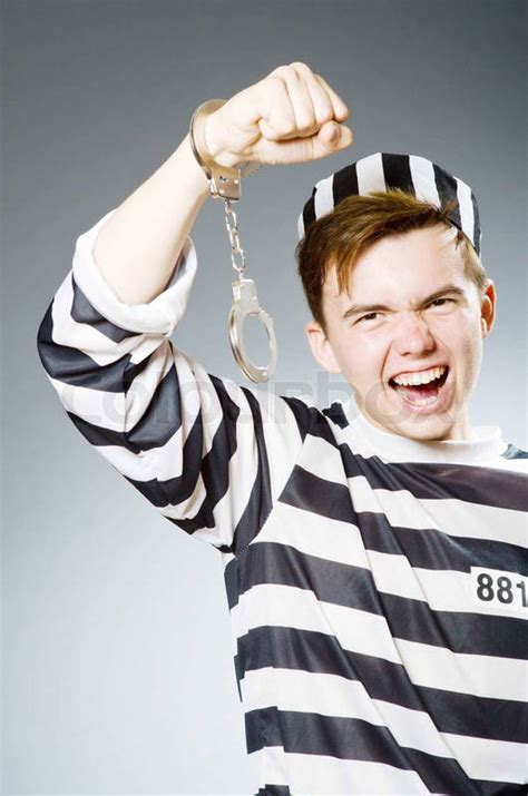 Funny Prison Inmate In Concept Colourbox