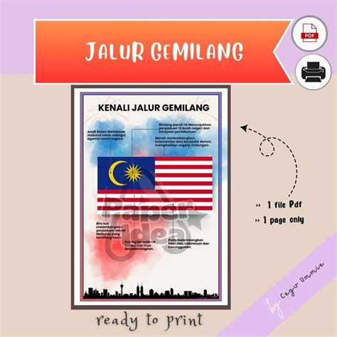 Pdf [softcopy] Jalur Gemilang Kenali Deskripsi Bendera Negara Malaysia Flags Shopee Malaysia