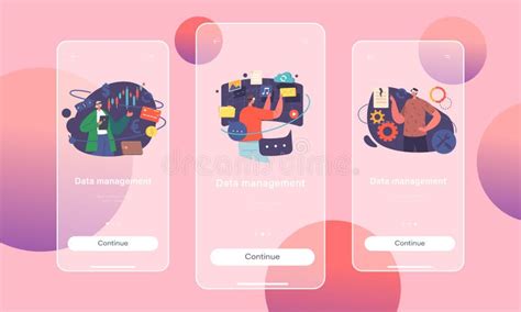 Data Management Mobile App Page Onboard Screen Template Augmented Reality Business Technology