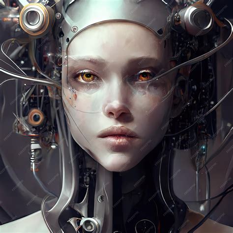 Premium Photo | Female humanoid robot with artificial intelligence generative ai generative ai