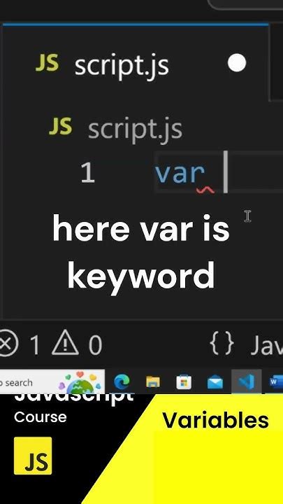 Javascript Variables Shorts Youtube